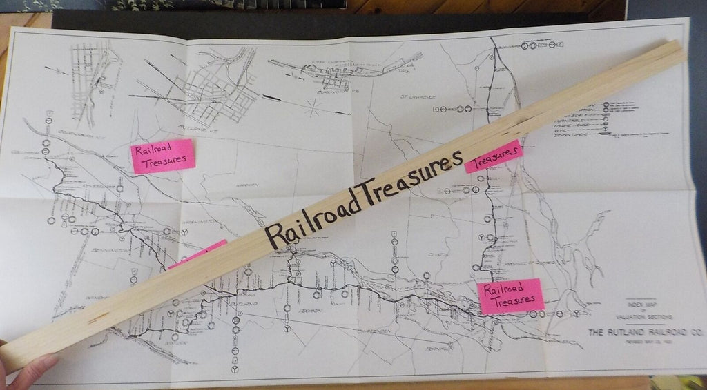 Map index Map of valuation Sections The Rutland Railroad Co 1923 REPRI ...