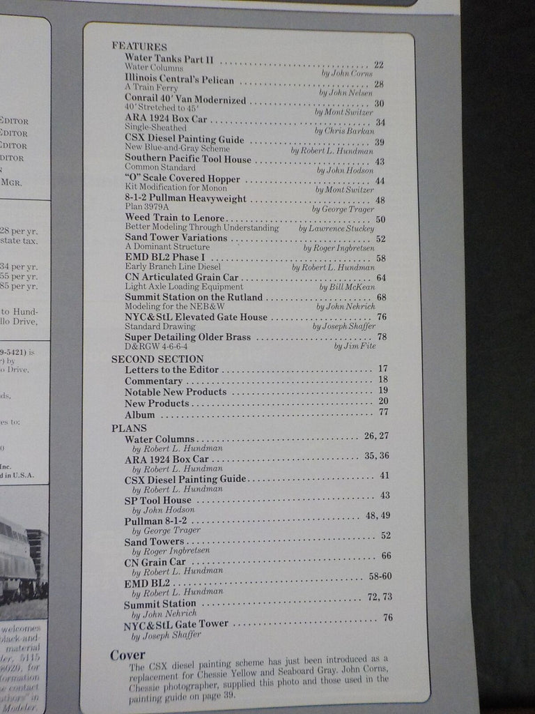 Mainline Modeler 1986 August Water tanks IC Pelican CSX diesel paintin ...