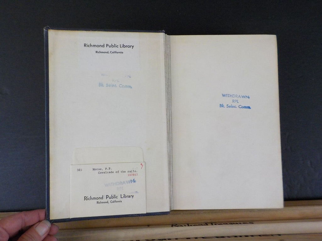Cavalcade Of The Rails By Frank Morse Hard Cover Ex-Library Book ...