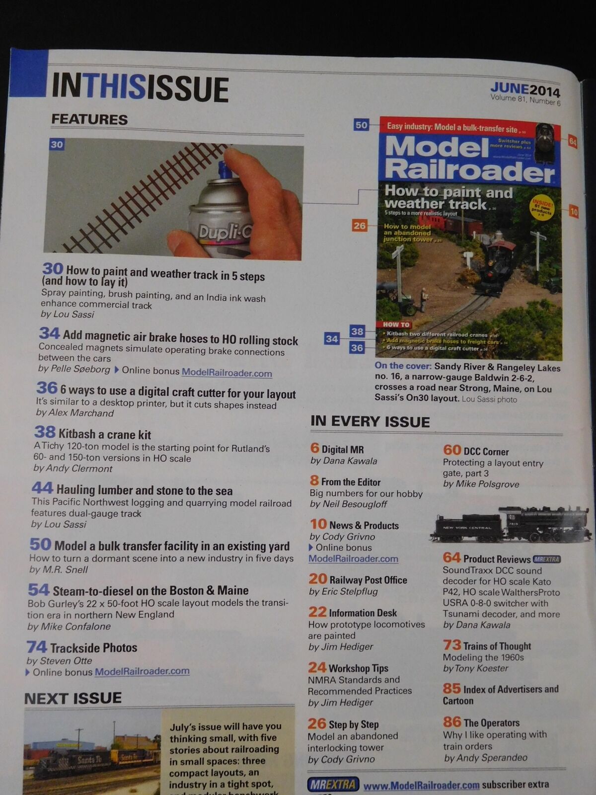 Model Railroader Magazine 2014 June How to paint and weather track ...