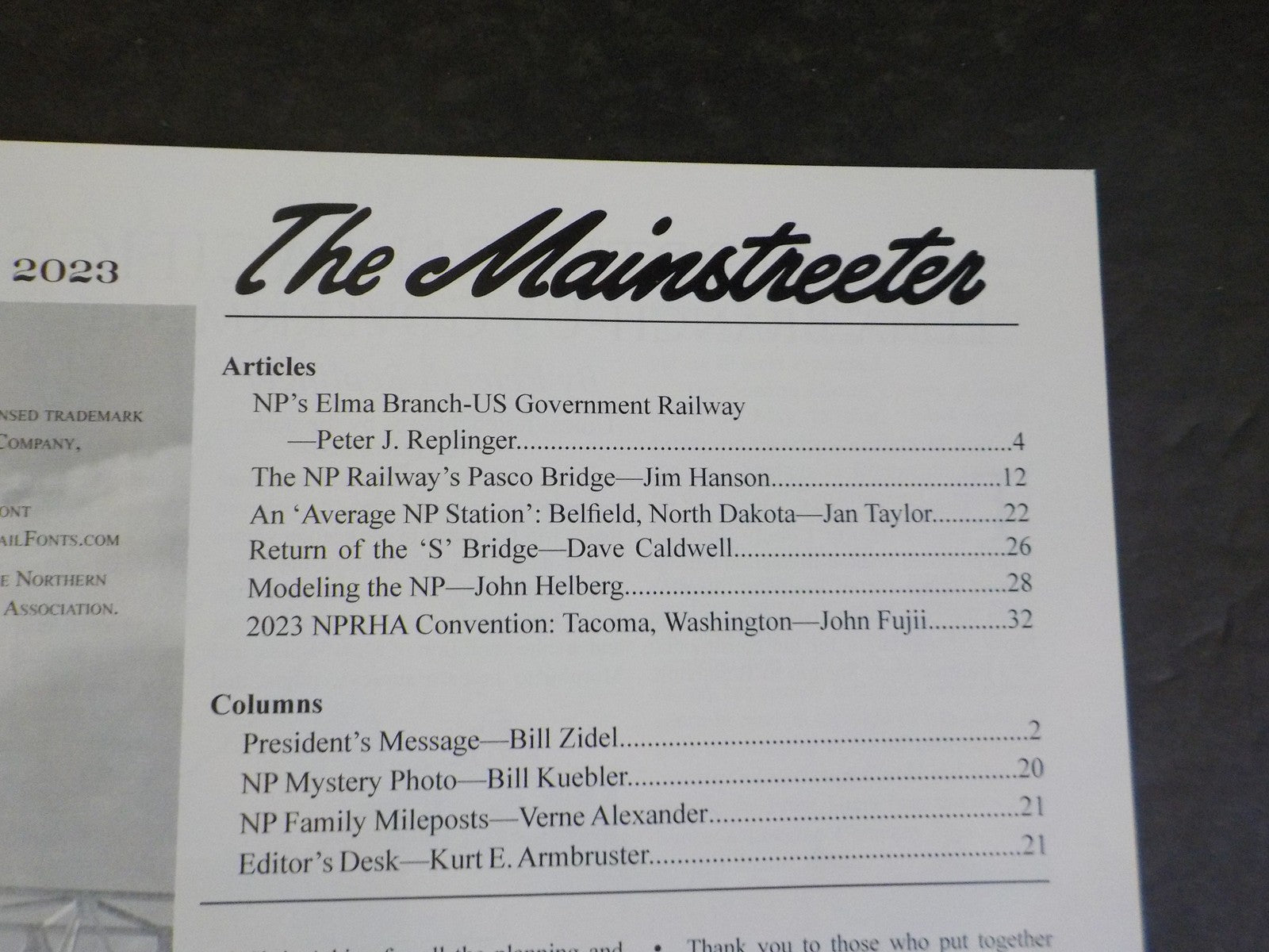 The Mainstreeter Northern Pacific Ry Historical Society Vol 42 #4 2023 ...