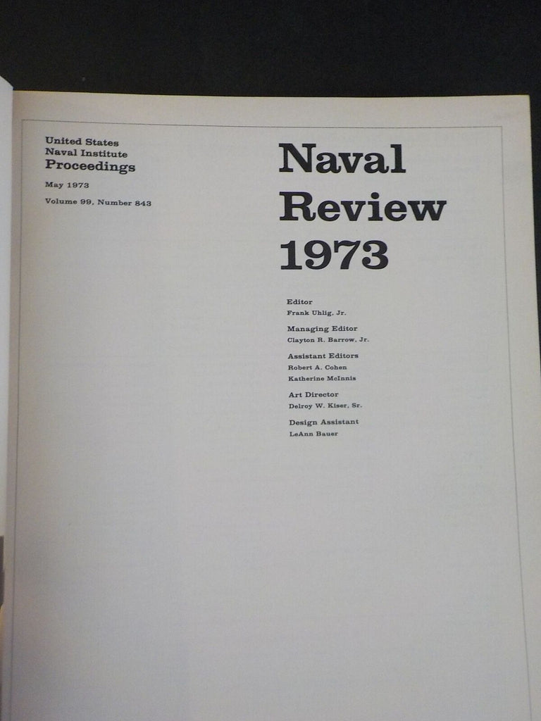Proceedings Magazine US Naval Institute 1973 May Naval Review Issue ...