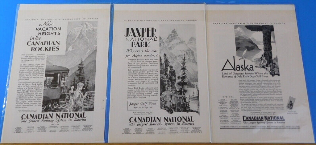 Ads Canadian National Ry Lot #10 Advertisements from Various Magazines ...
