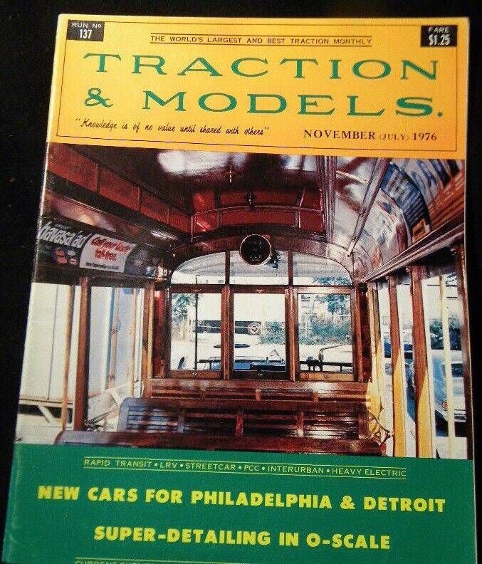 Traction & Models #137 1976 November July Philadelphia & Detroit new c ...