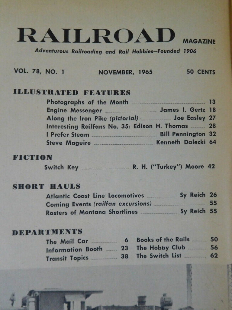 Railroad Magazine 1965 November I prefer steam Engine messenger ...