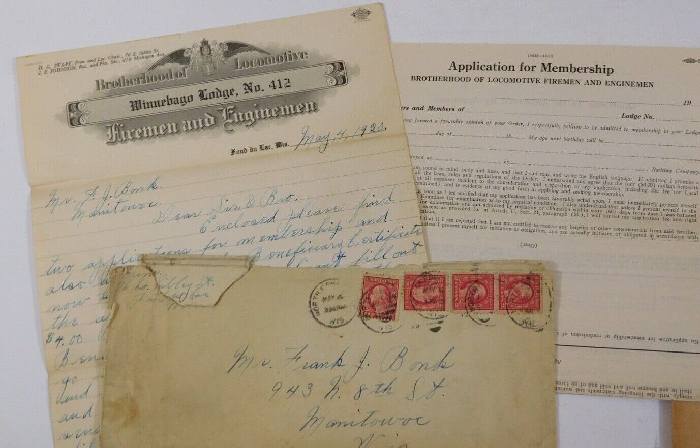 SOO Line Railroad Lot of Documents and Letters Circa 1920 ...