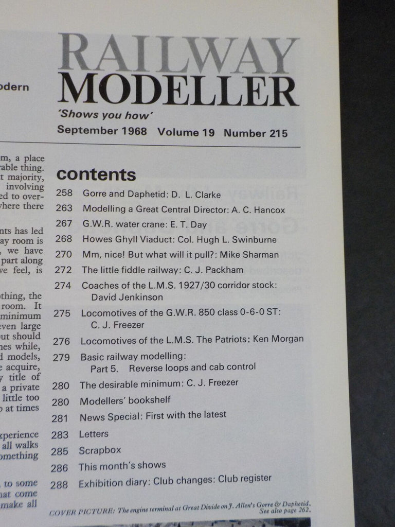 Railway Modeller 1968 September GWR Water crane LMS Coaches Locos LMS ...