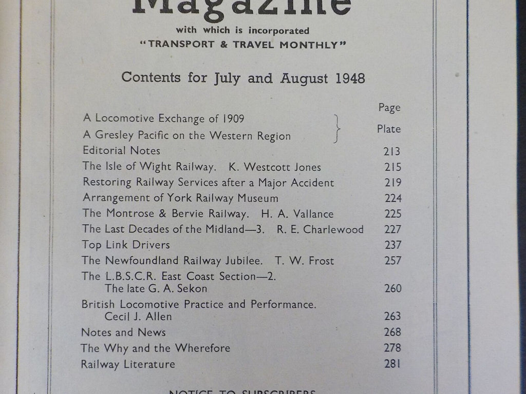 Railway Magazine 1948 July-August The Isle of Wight Railway Restoring ...