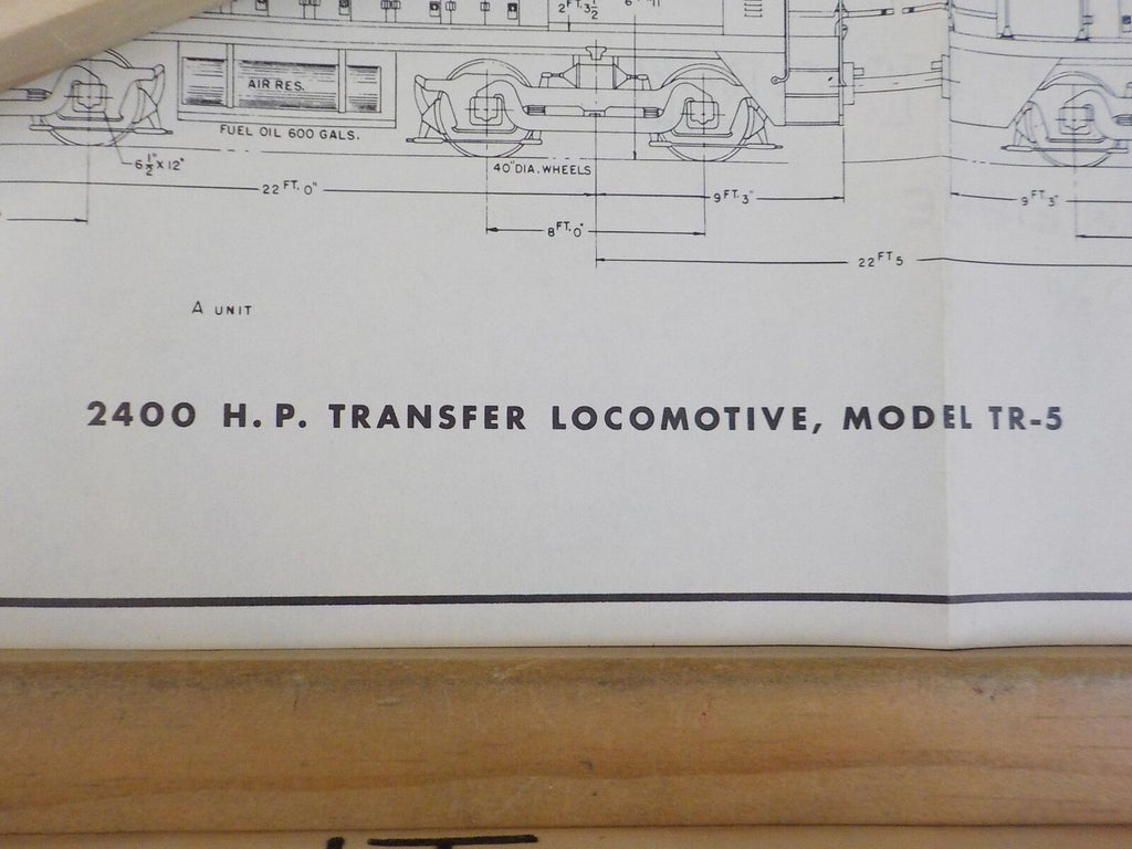 Diagram General Motors Locomotives 2400 H.P. Transfer Locomotive, Mode ...