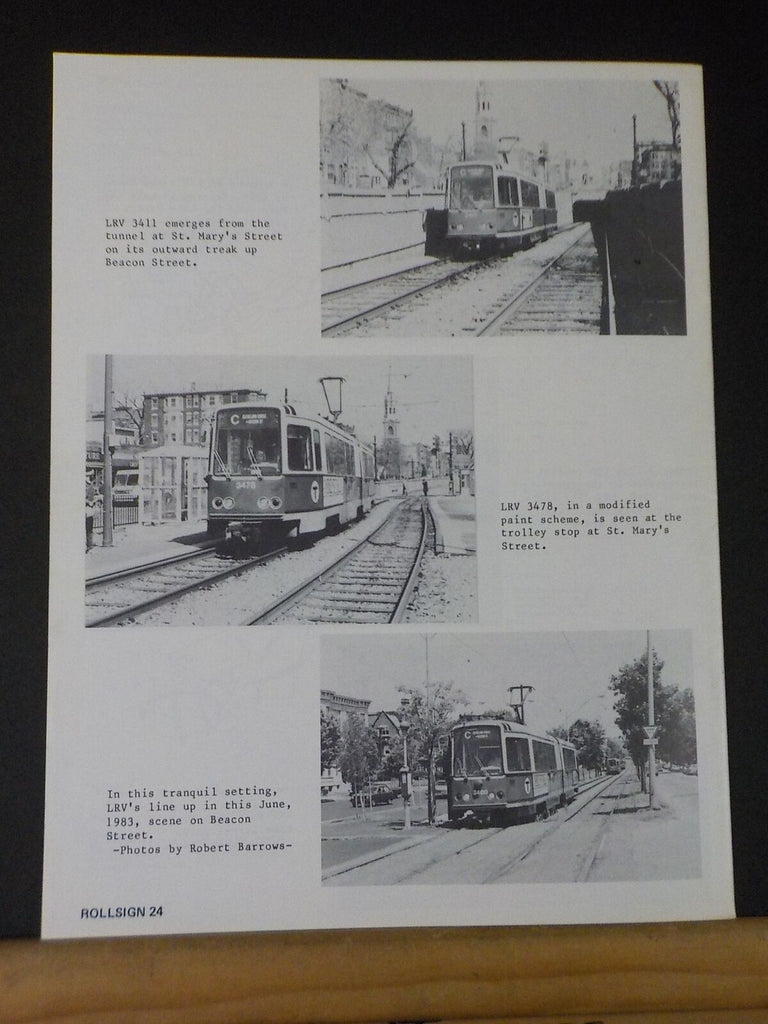 Rollsign Magazine of New England Transit News 1986 May/June LRV San Fr ...
