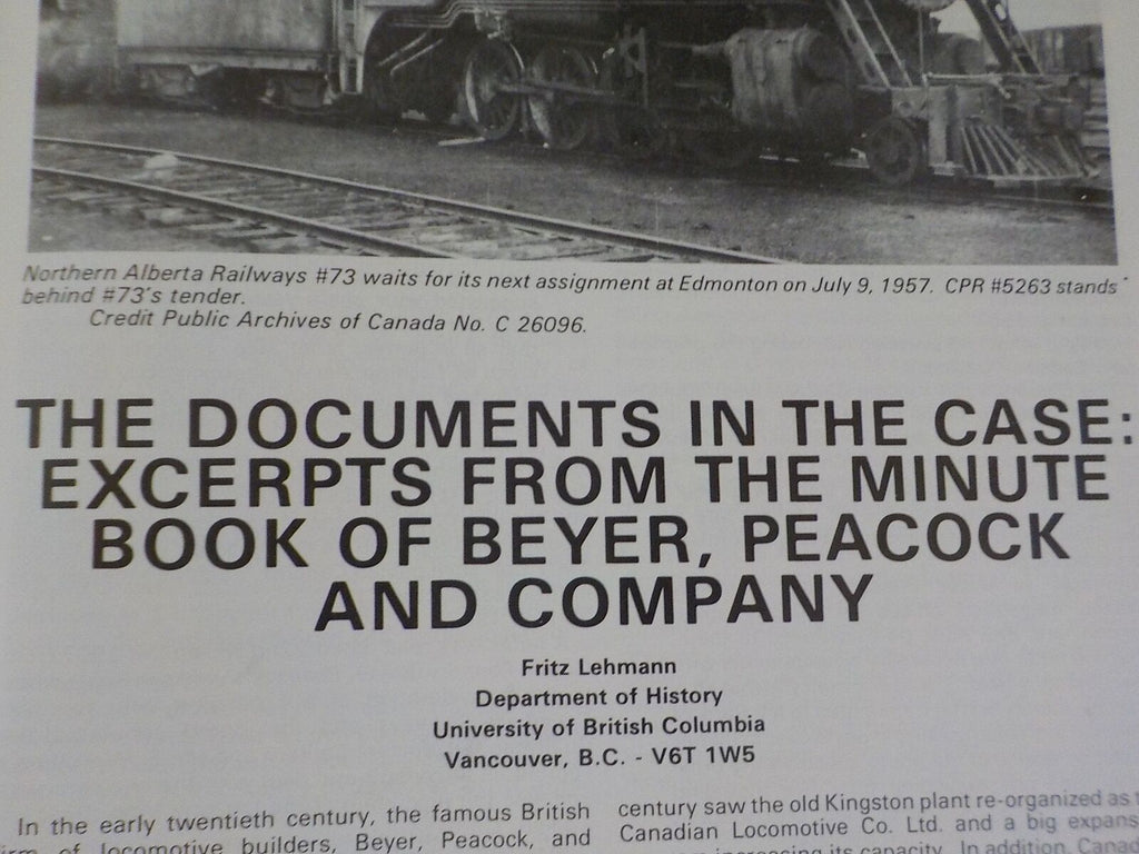 Canadian Rail #387 July August 1985 Jackfish Bay Centennial ...