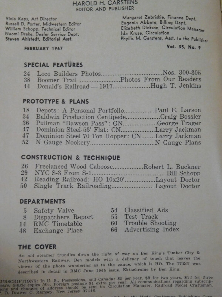 Railroad Model Craftsman Magazine 1967 February Transistors made easy ...