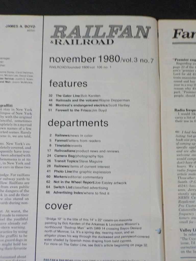 Railfan & Railroad Magazine 1980 November GAtor Line Montreal's electr ...