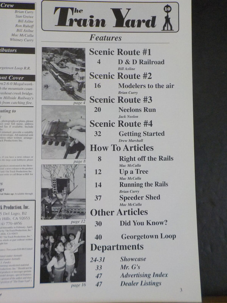 Train Yard Magazine #10 G gaugers Build Your Own Tree House ...