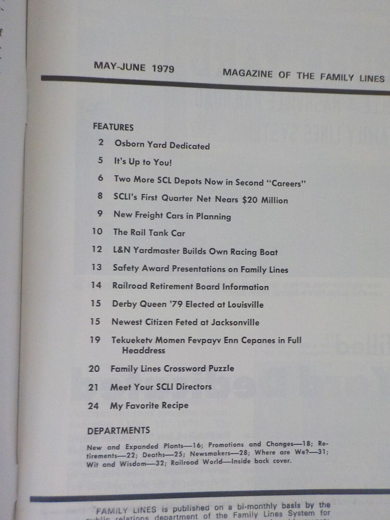 Family Lines SCL L&N Employee Magazine 1979 May / June – RailroadTreasures