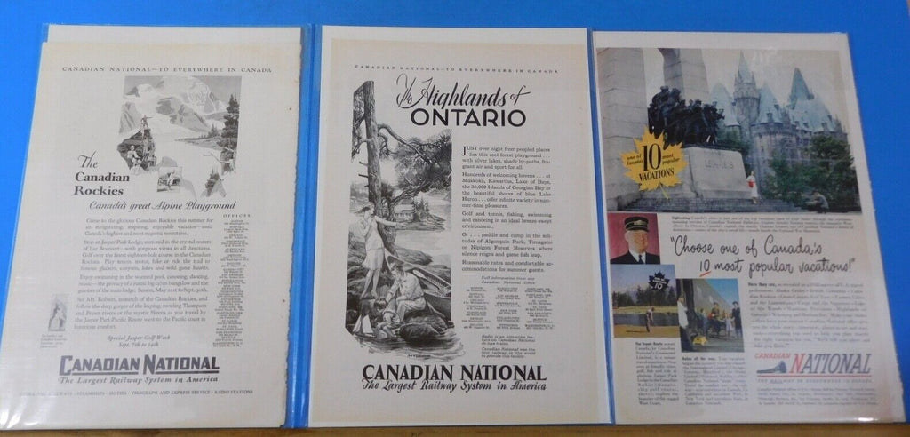 Ads Canadian National #4 Advertisements from various magazines (10 ...