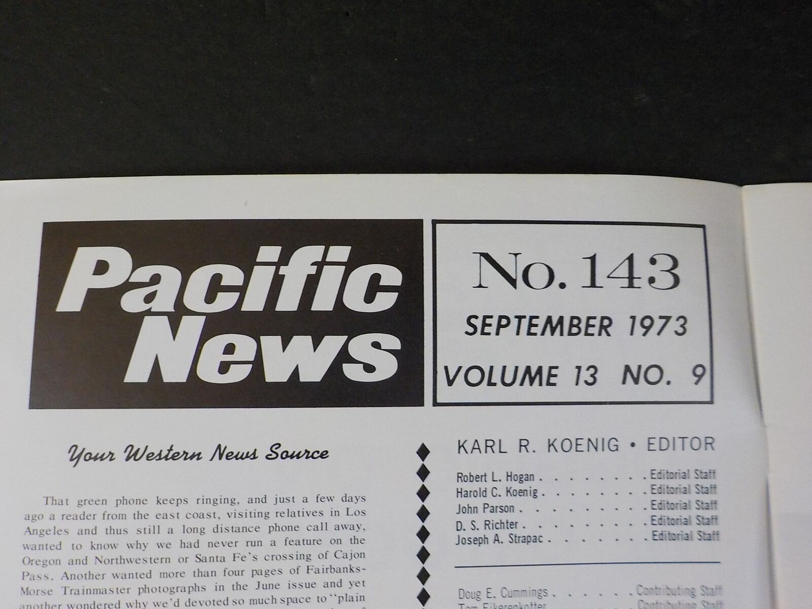 Pacific News #143 Sept 1973 Pacific Rail News Logging on the Oregon Co ...