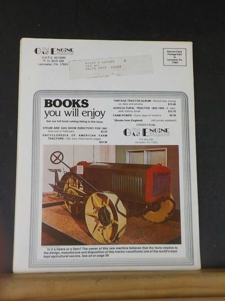 Gas Engine Magazine 1980 Nov Dec Cletrac Tractor Collection ...