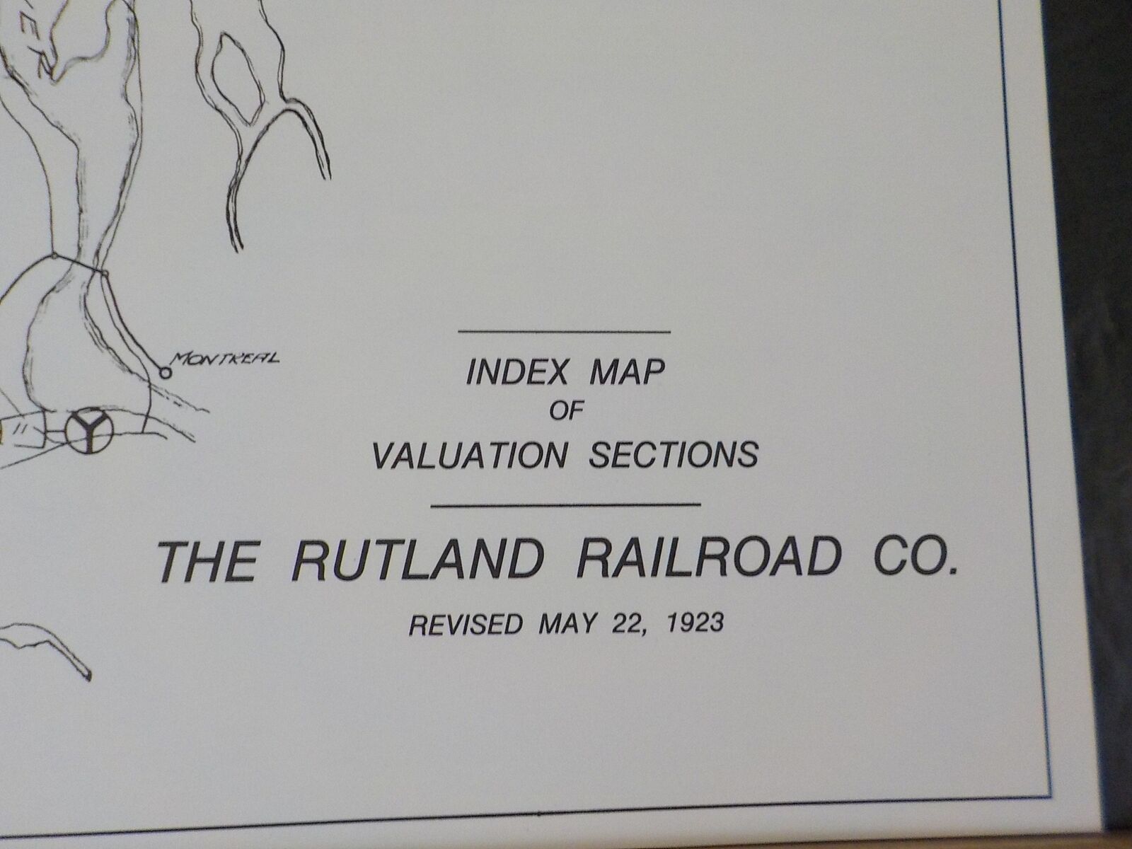 Map index Map of valuation Sections The Rutland Railroad Co 1923 REPRI ...