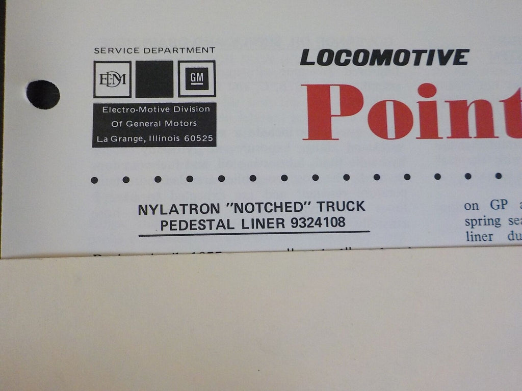 EMD Locomotive Pointers 11L-77 Nylatron Notched Truck Pedestal Liner 9 ...