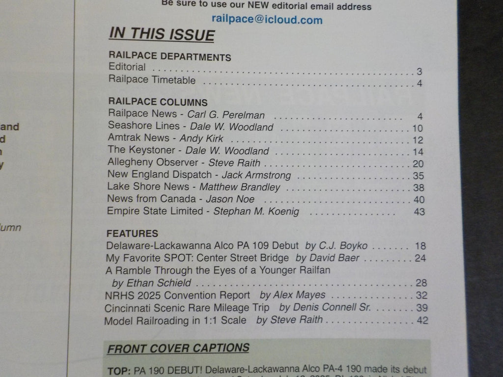 Rail Pace News Magazine 2025 September Railpace Delaware-Lackawanna Al ...