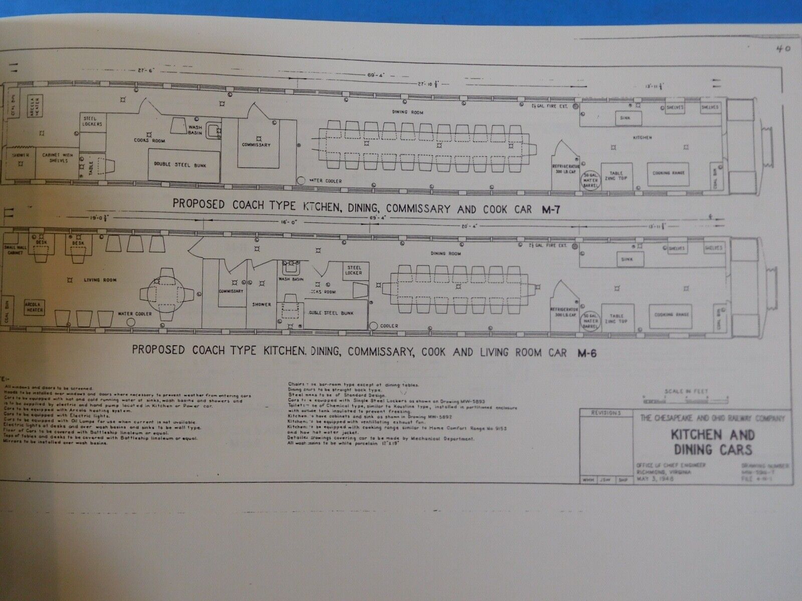 Chesapeake & Ohio Railway Diagrams of Camp Cars Diagram Book C&O Repri ...