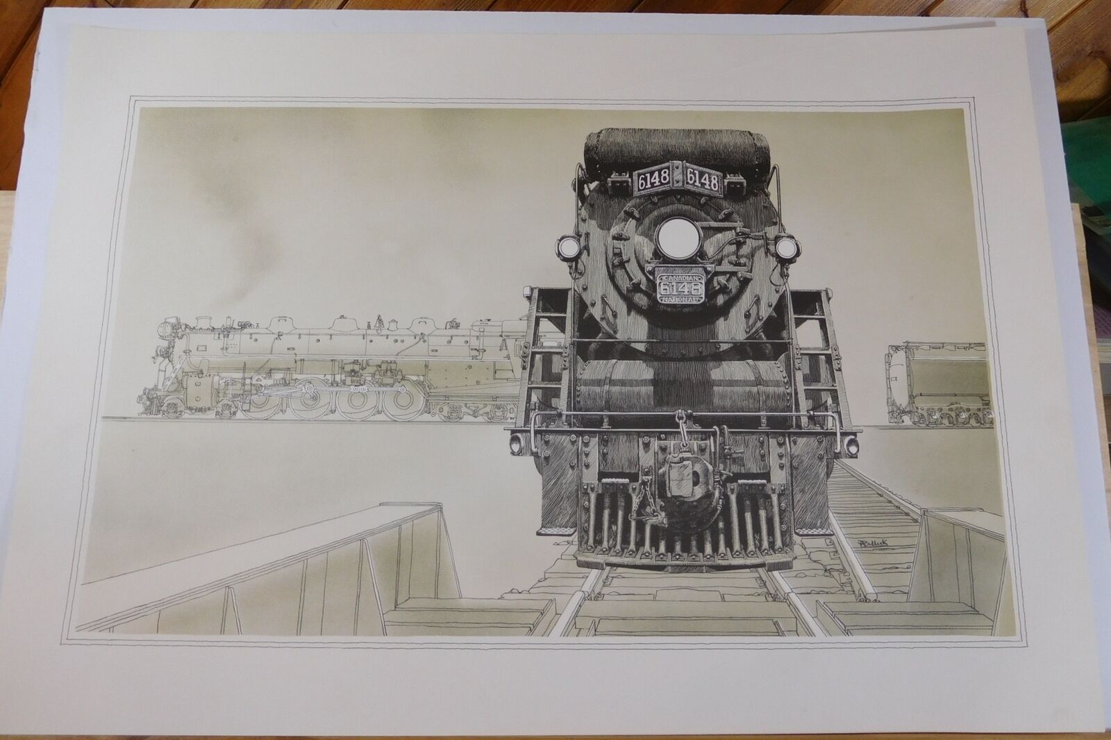 Print Canadian National #6148 Drawing by A. Bullock 1960’s ...