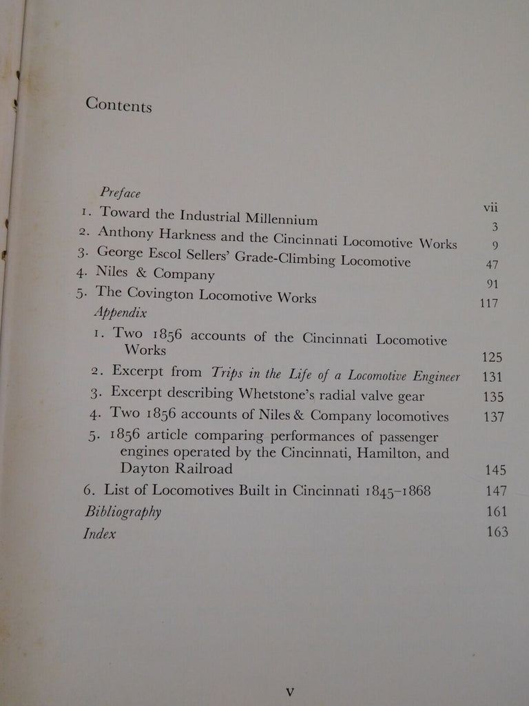 Cincinnati Locomotive Builders 1845-1868 John White HARD COVER ...