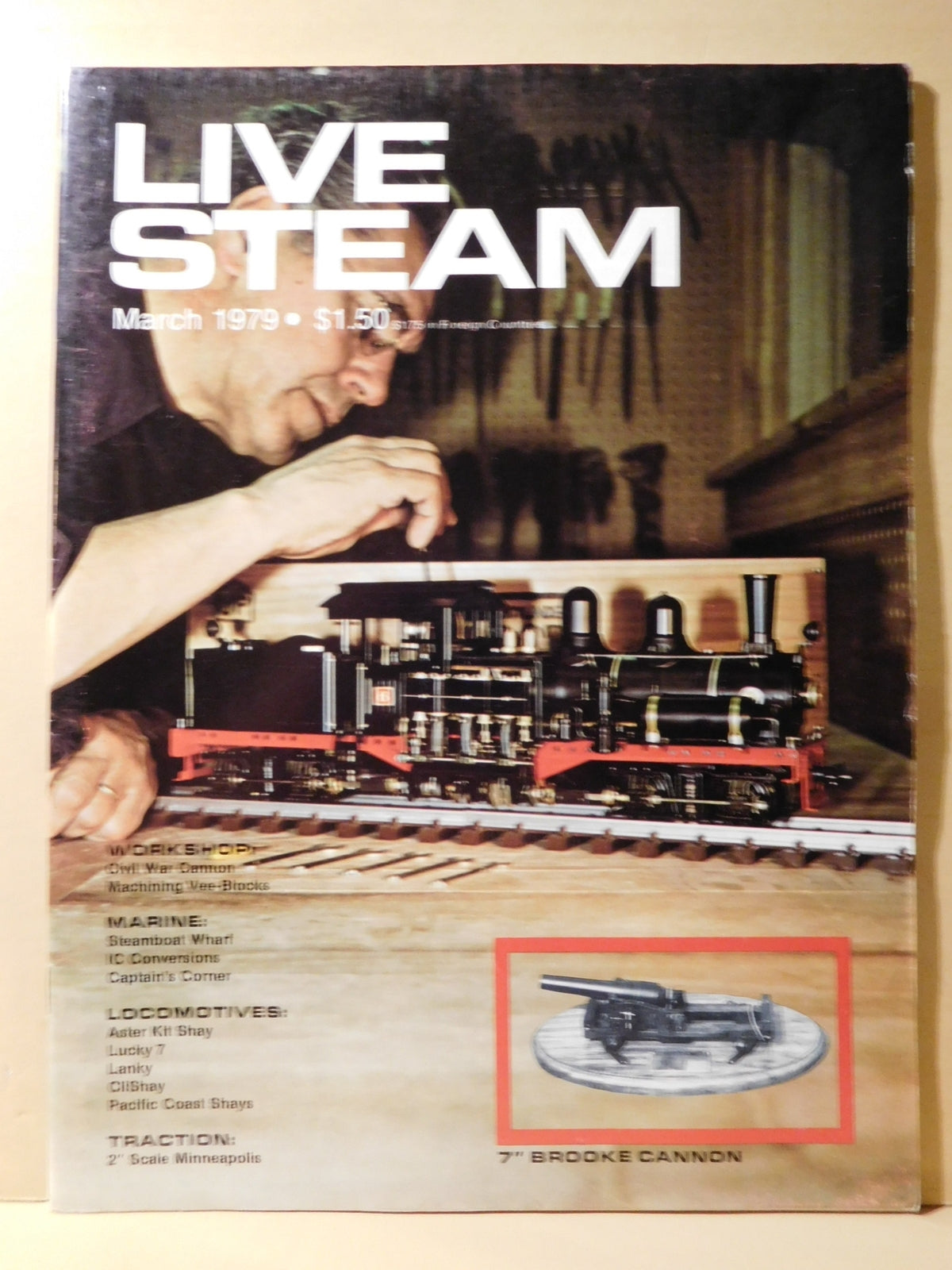 Live Steam Magazine 1979 March Civil war 7" Brooke Cannon Smokebox Int ...