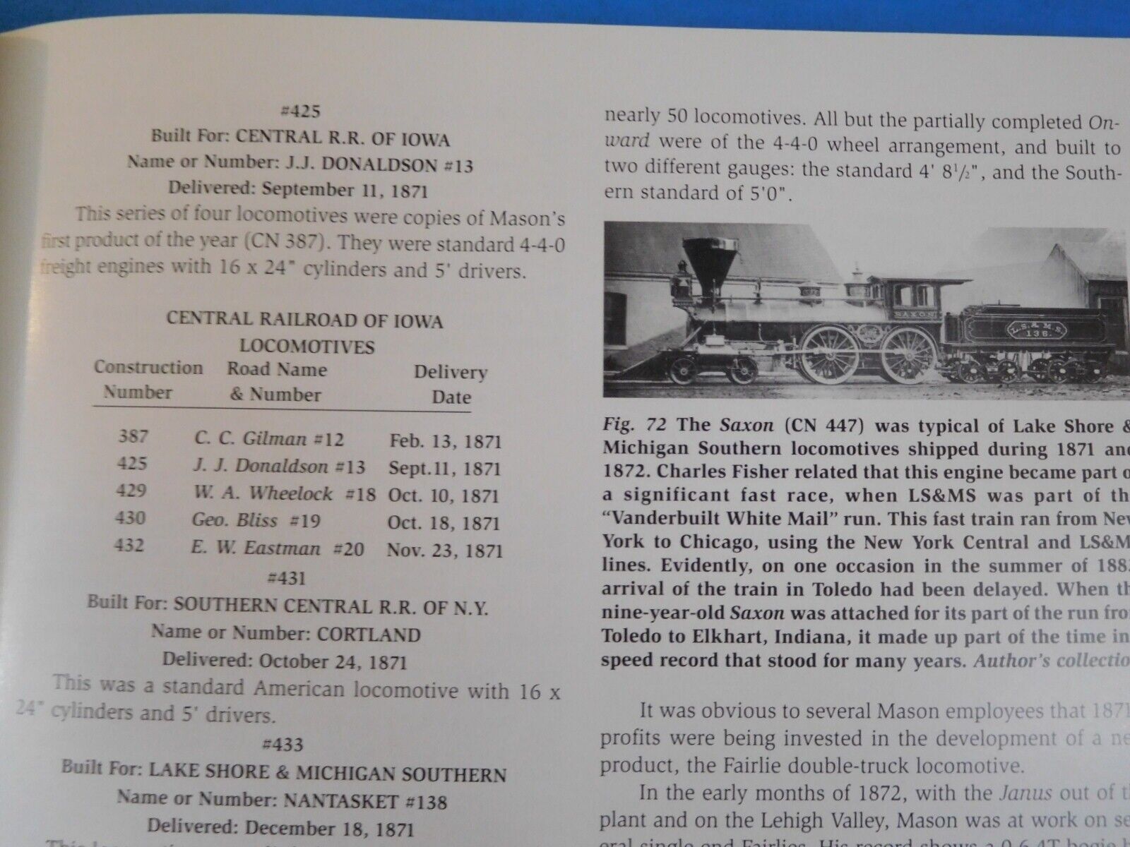 Mason Steam Locomotives By Arthur W Wallace DJ 2004 – RailroadTreasures