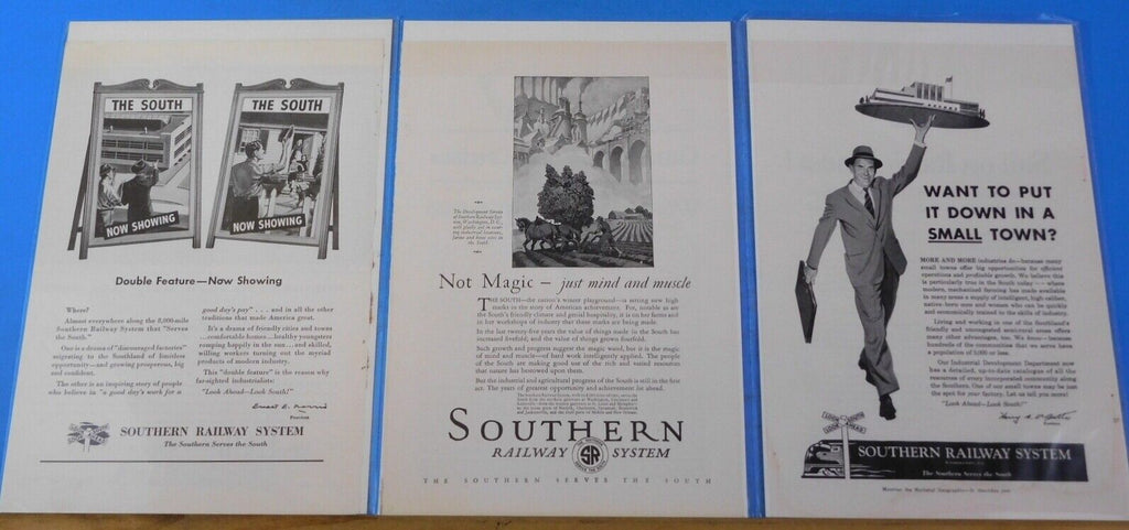 Ads Southern Railway System Lot #14 Advertisements from various magazi ...