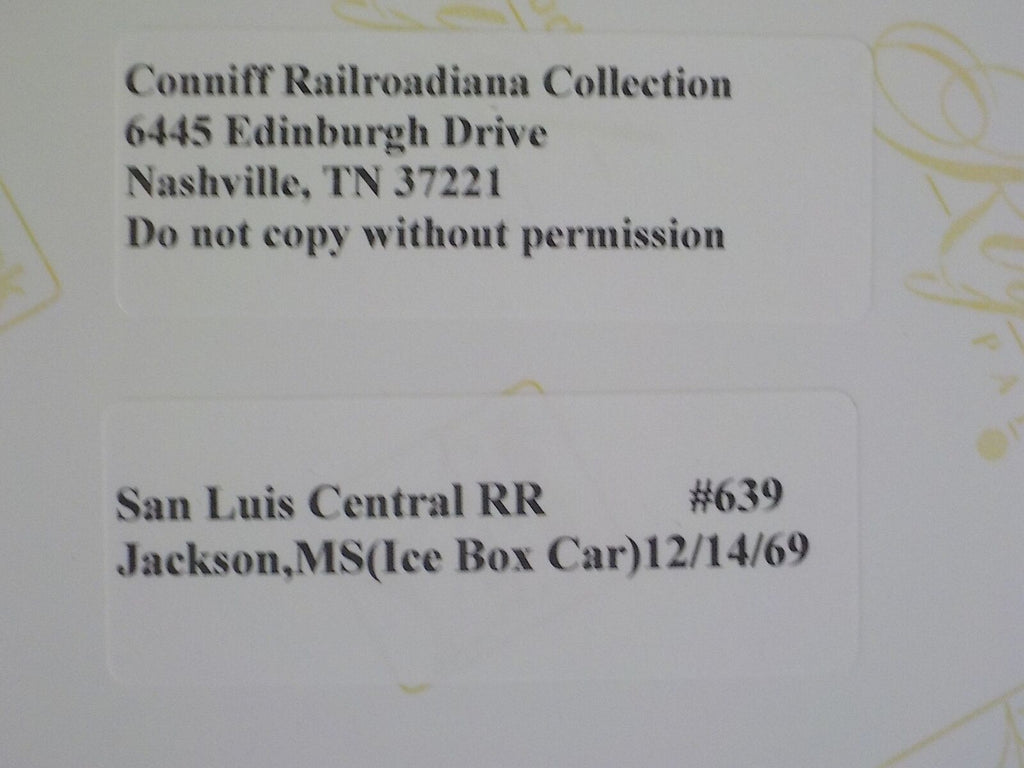 Photo San Luis Central Ice Box Car #639 8 X 12 Color – RailroadTreasures