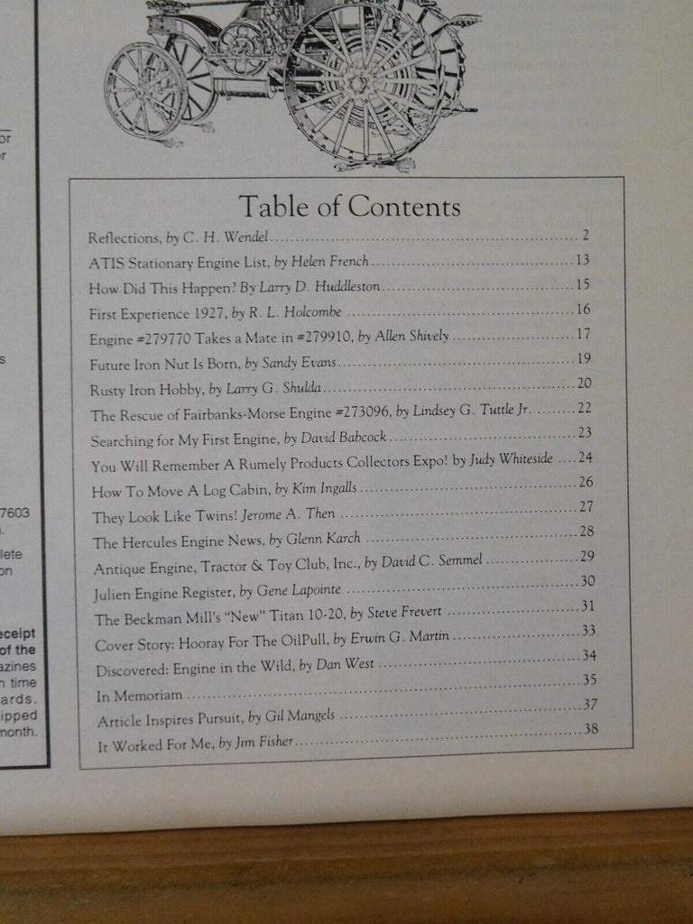 Gas Engine Magazine 2000 June Julien Engine Register Hooray For The Oi ...