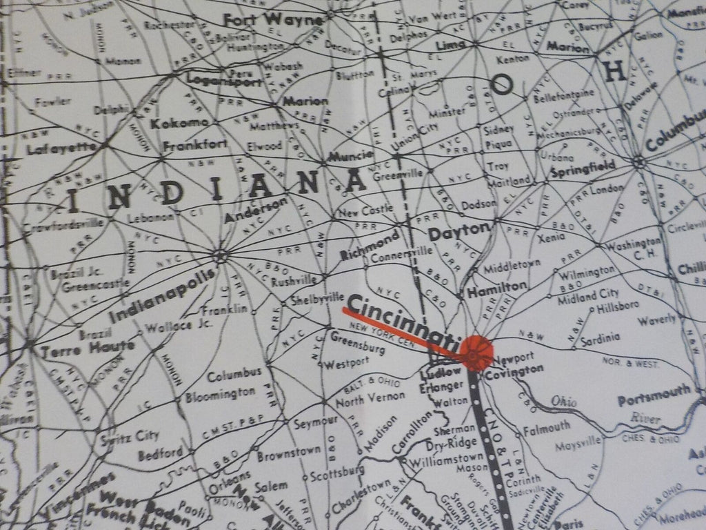 MAP Southern Railway System TOFC Ramps Map 1967 23 ½ x 20 ...