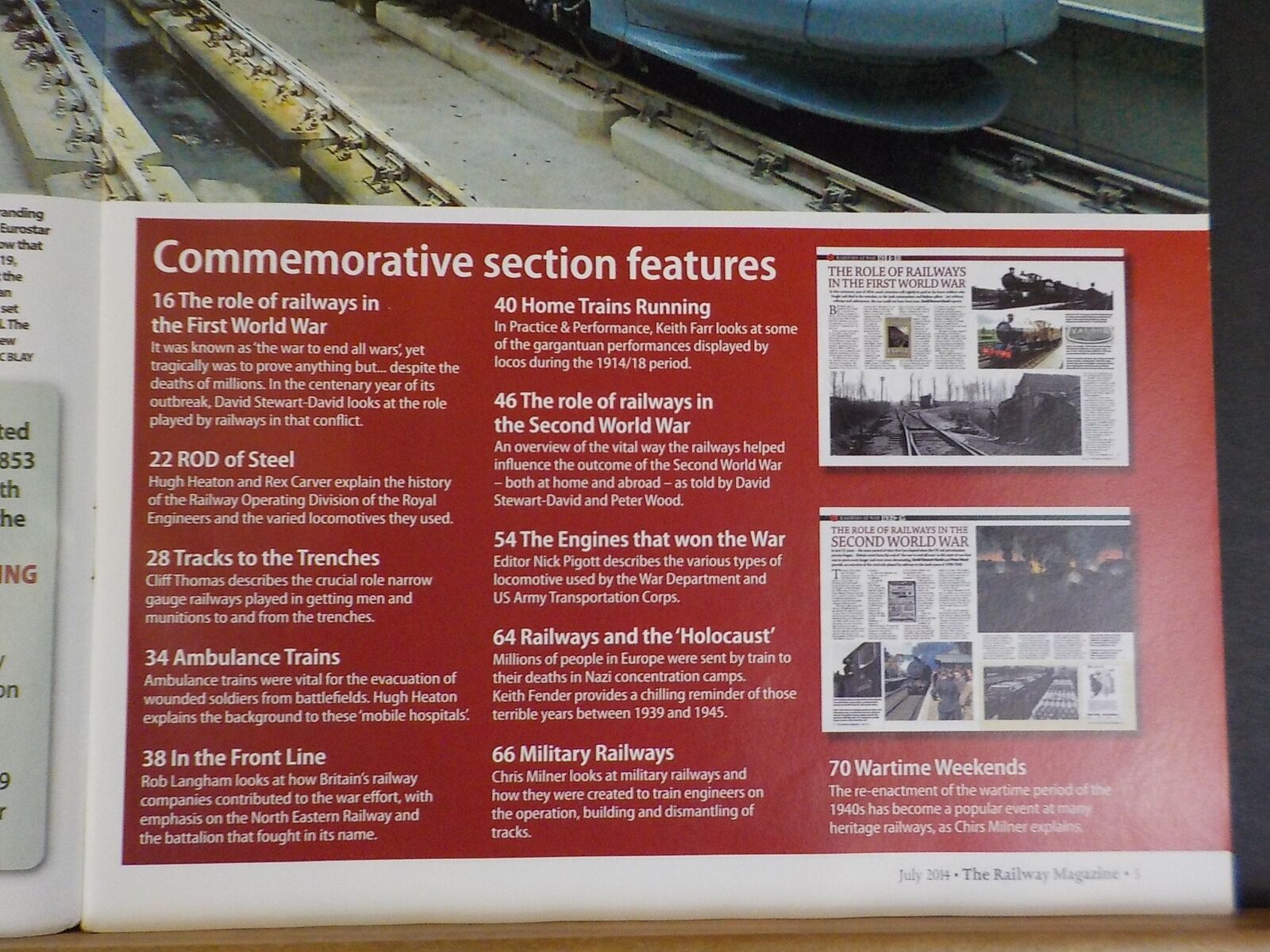 Railway Magazine 2014 July The Remembrance Issue- Railways at War ...