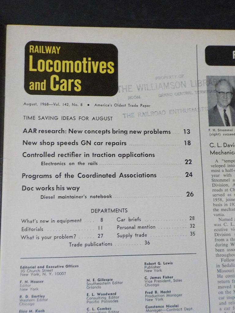 Railway Locomotives and Cars 1968 August Railway GN new car repair sho ...