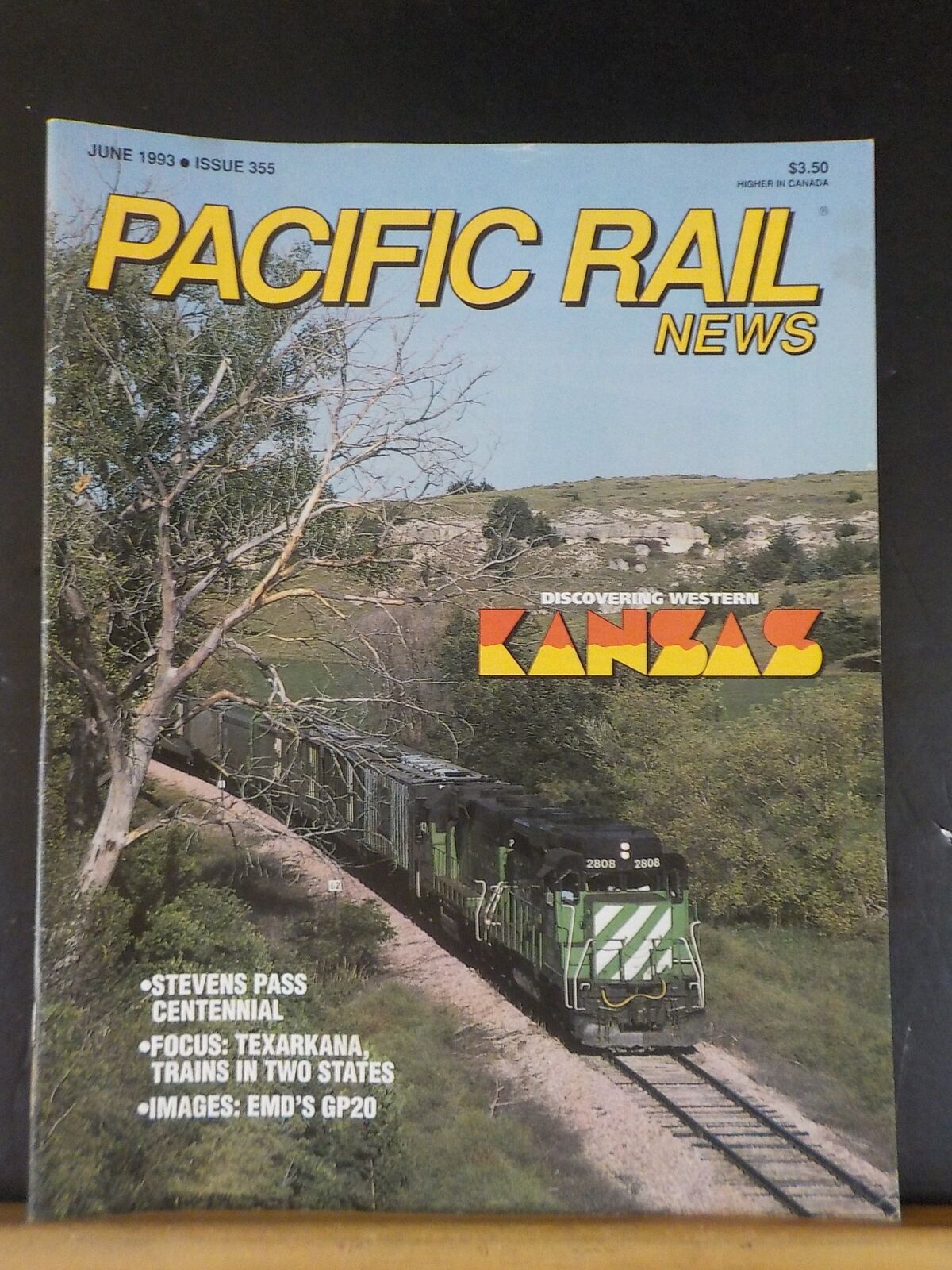 Pacific Rail News #355 1993 June Stevens Pass Texarkana EMD GP20 Kansa ...