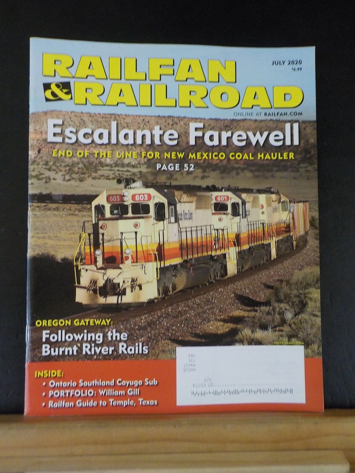 Railfan & Railroad Magazine 2020 July Escalante Farewell BUrnt River r ...
