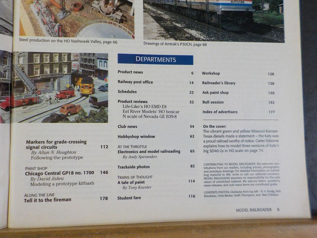 Model Railroader Magazine 1994 April Model Miss Katys Big Sds GE P30Ch ...
