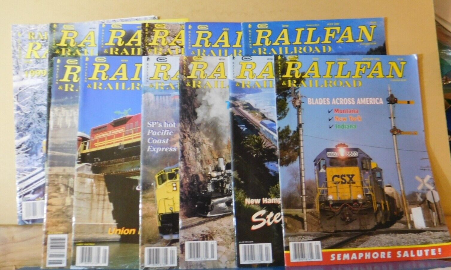 Railfan & Railroad Magazine Complete Year 1999 Complete Year Railfan ...