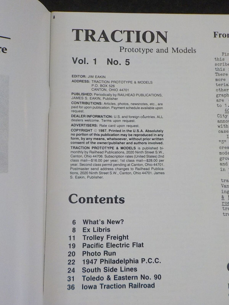 Traction Prototype and Models Magazine Issue 5 Vol 1 #5 Trolley freigh ...