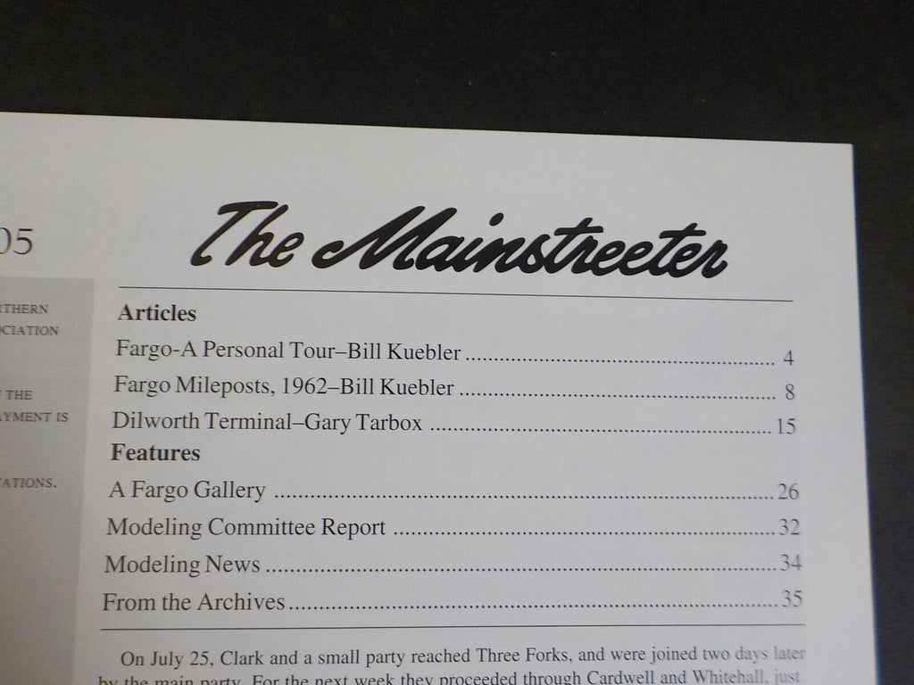 The Mainstreeter Northern Pacific Ry Historical Society Vol 24 #2 ...