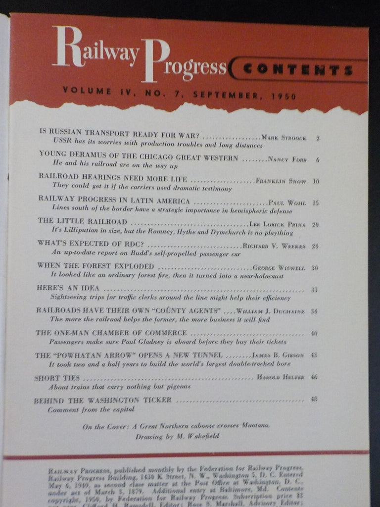 Railway Progress 1950 September USSR War Latin America RRs have their ...