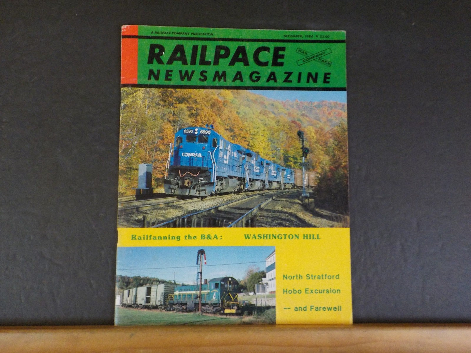 Rail Pace News Magazine 1986 December Railpace B&A Railfanning Washing ...