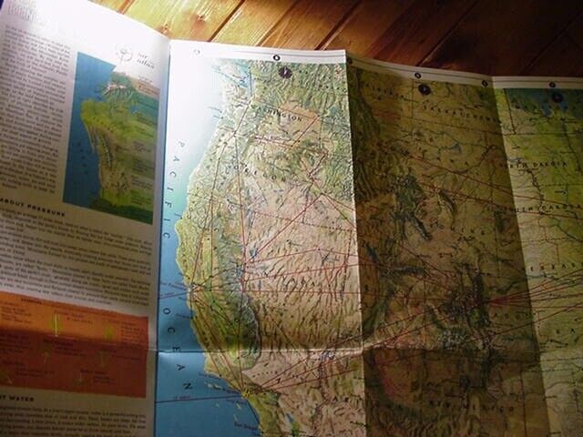 MAP United Air Lines Air Atlas Map 1963 May – RailroadTreasures