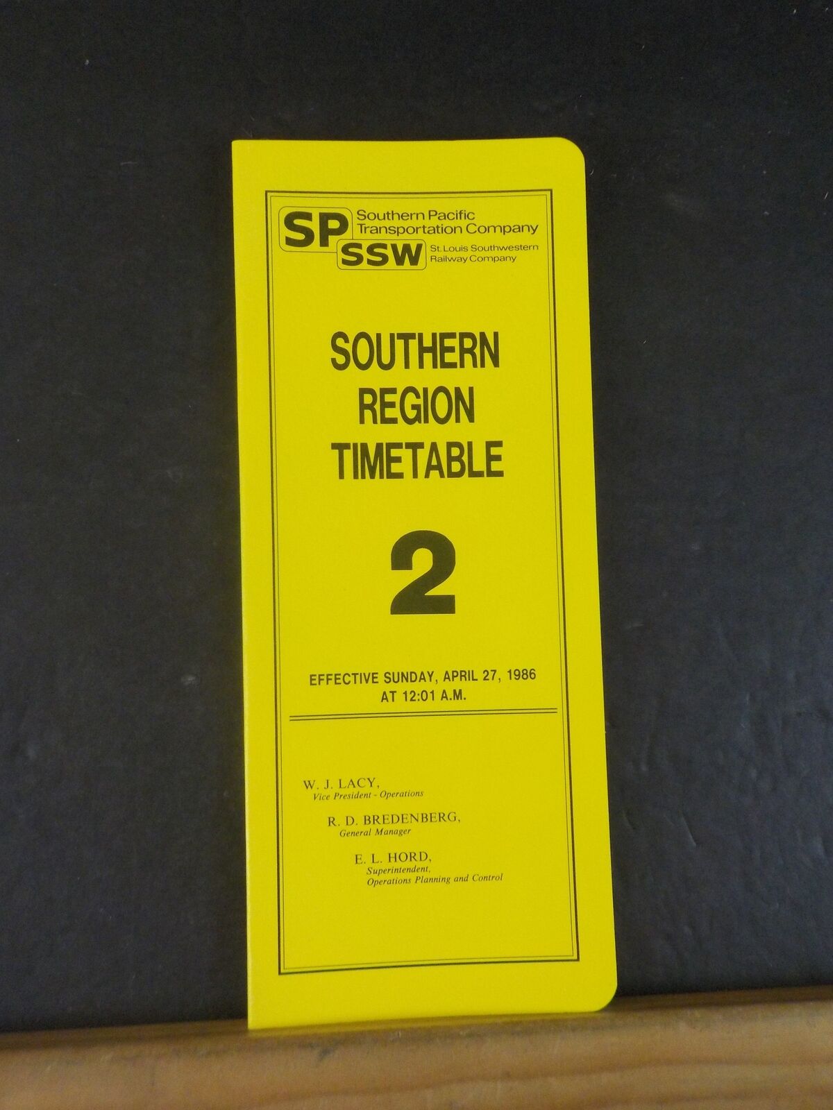 Southern Pacific Employee Timetable #2 Southern Region 1986 April 27 ...
