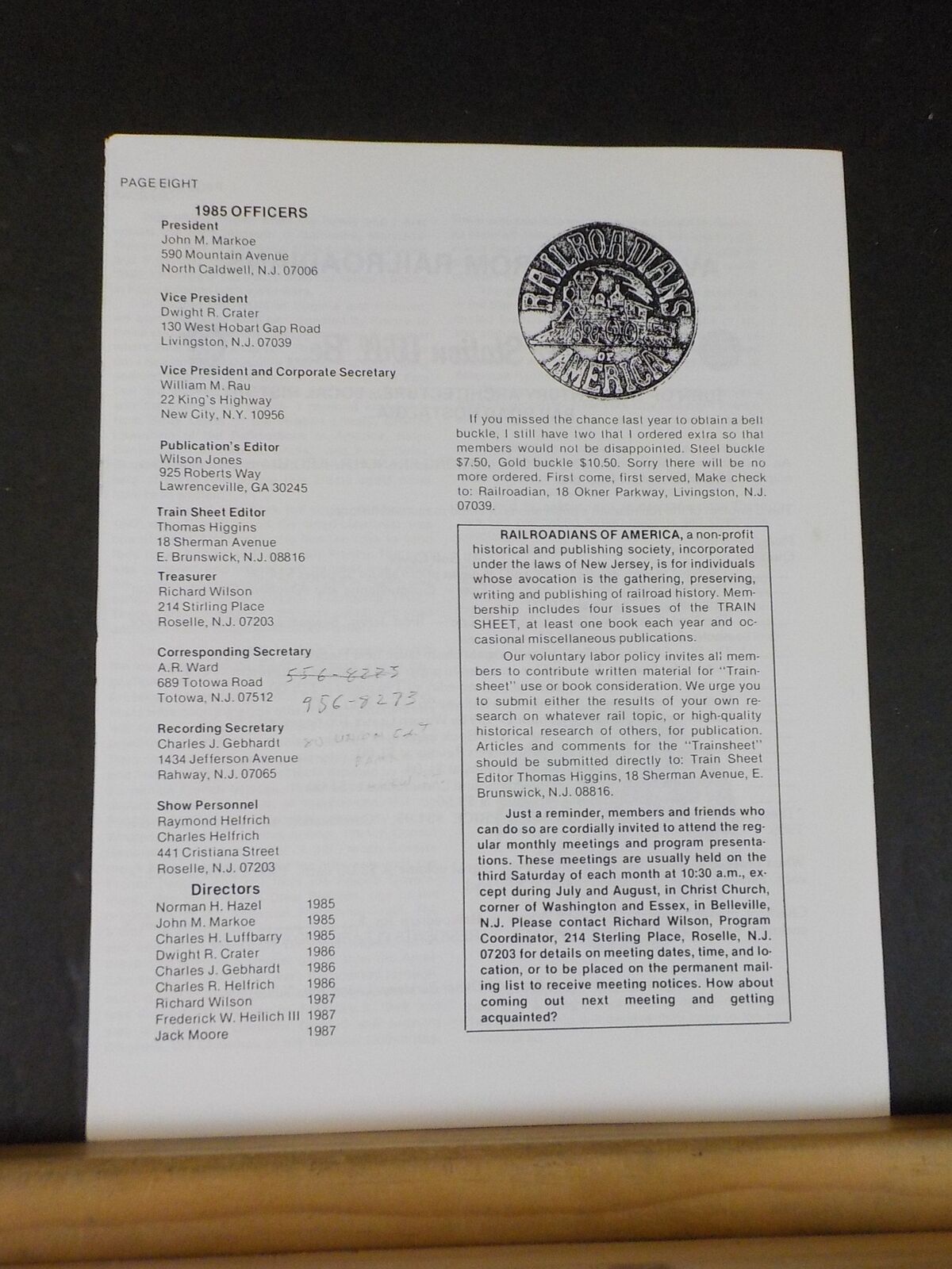 Train Sheet Railroadians Of America 1985 Winter Railroad on Stamps ...