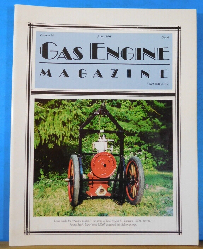 Gas Engine Magazine 1994 June 3 1/2 HP Alpha Engine Alma Engine ...