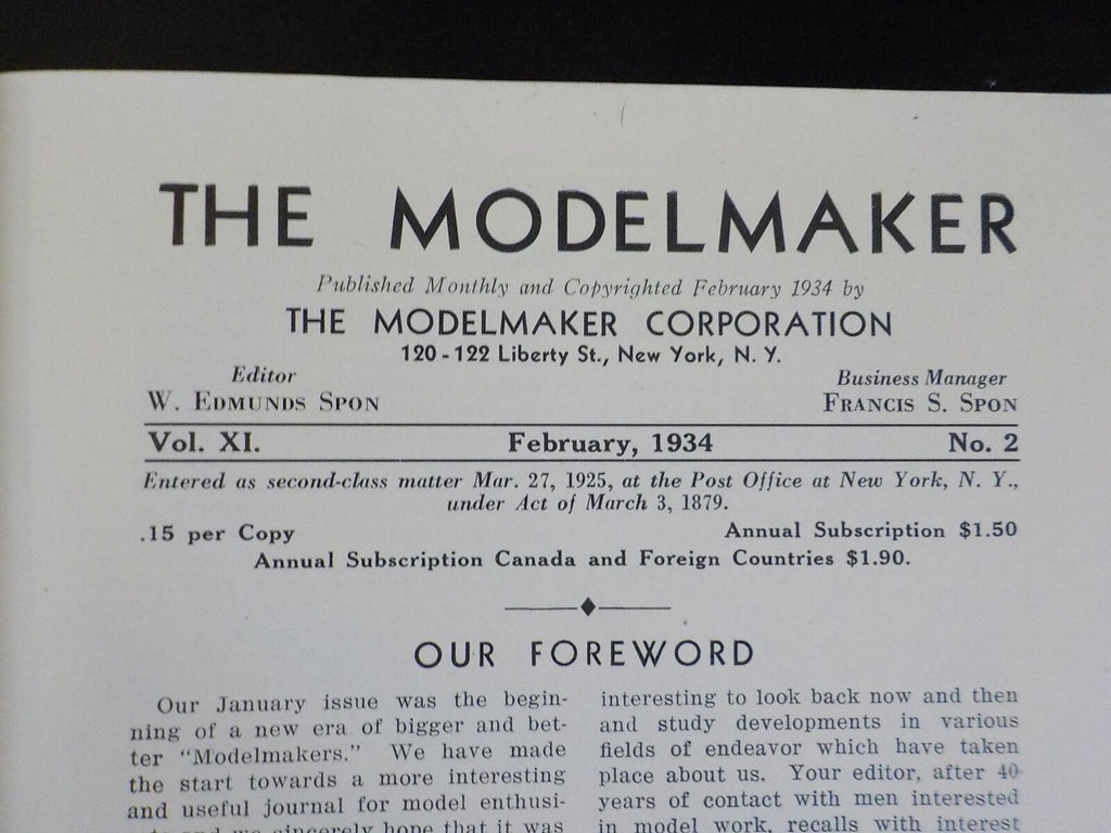 Modelmaker Magazine 1934 Feb PRR 4-4-2 loco Walschaerts valve ge ...