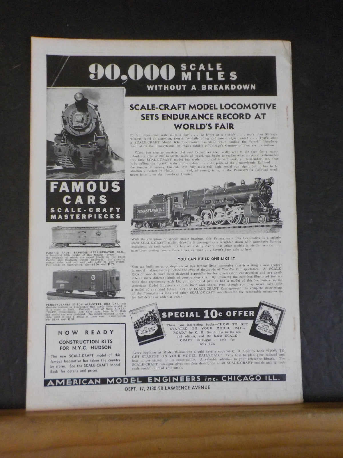 Model Craftsman RMC 1934 October Model steam tractor Timber over road ...
